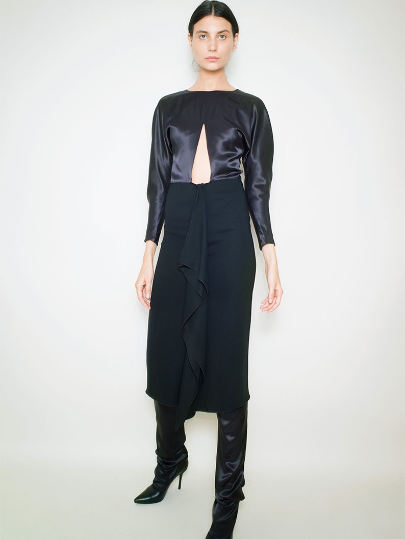 Cropped Black Dress